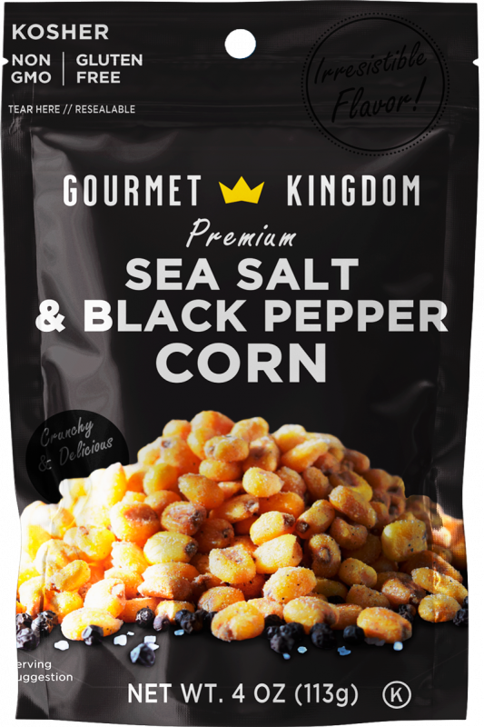 Sea Salt Black Pepper Corn Snacks – Gourmet Kingdom Snacks