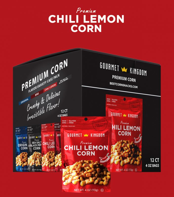 Box of 12 Chili Corn Snacks – Gourmet Kingdom Snacks